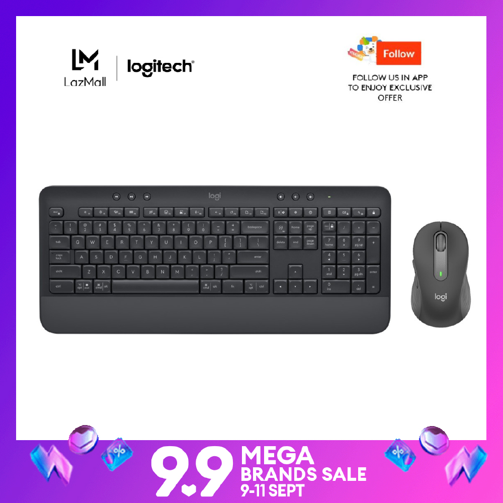 Logitech Signature K650 Wireless Keyboard with Wrist Rest + Logitech ...