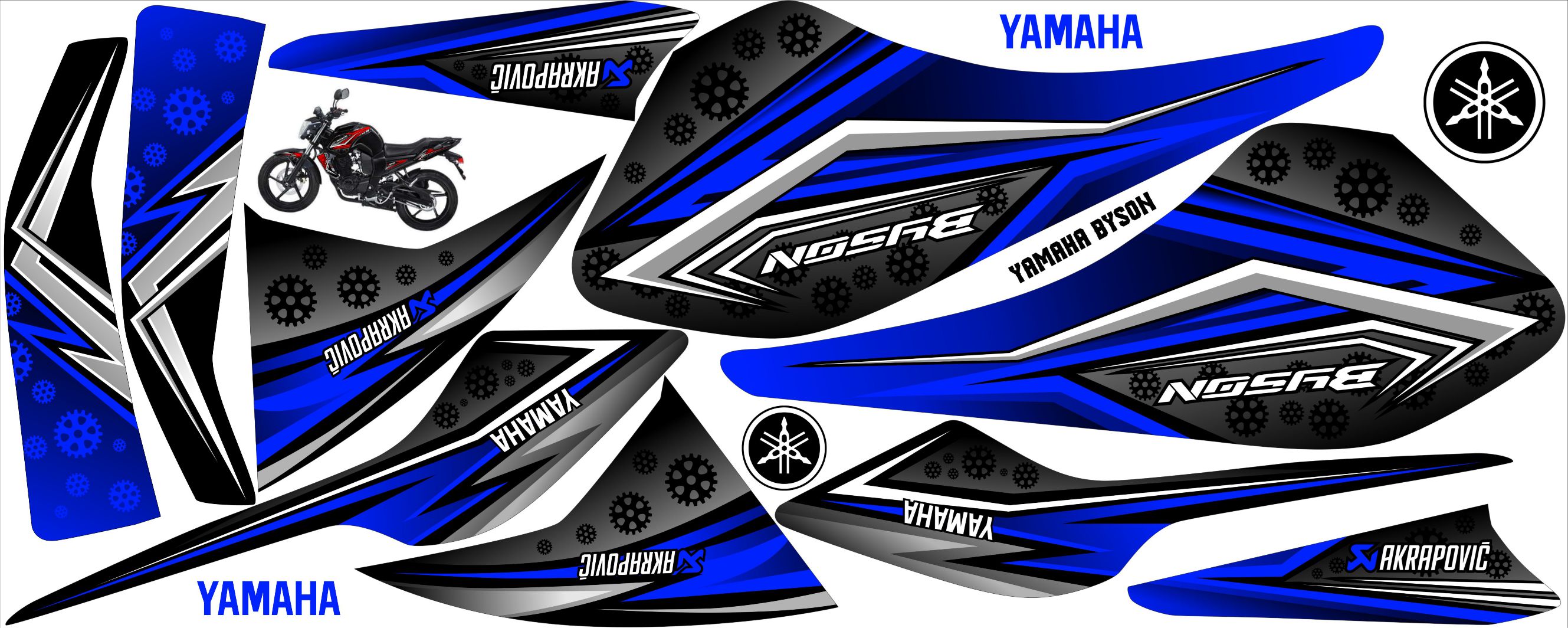 sticker striping variasi yamaha byson motip grafis gradasi pilihan ...