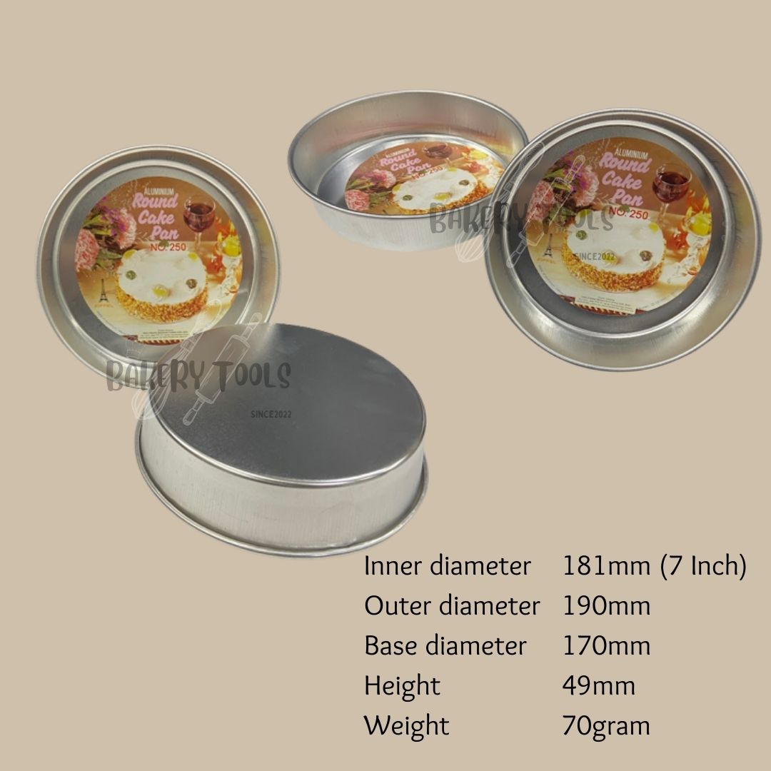 Aluminium Round Cake Tin (7 Inch 8 Inch) Loose Base & Non-Loose Base ...