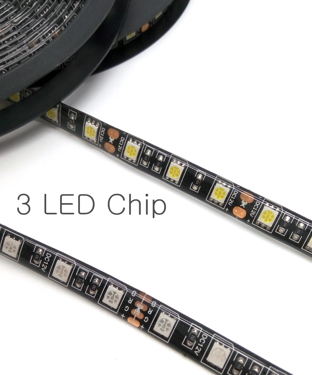 Black 5050 LED Strip,DC12V,60LED/m,5m 300LED,IP20/IP65 Waterproof,RGB ...