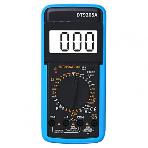 【New Arrivals】DT9205A Hand-held Multimeter Digital Overload Protection ...