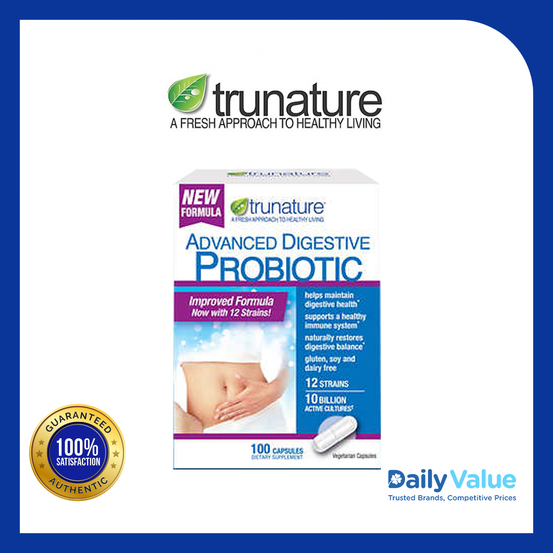 trunature Advanced Digestive Probiotic, 100 Capsules | Lazada PH