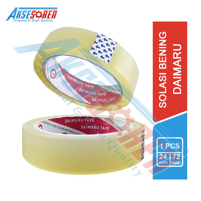 SOLASI DAIMARU BENING [24 MM] / SELOTIP LAKBAN BESAR CLEAR | Lazada Indonesia