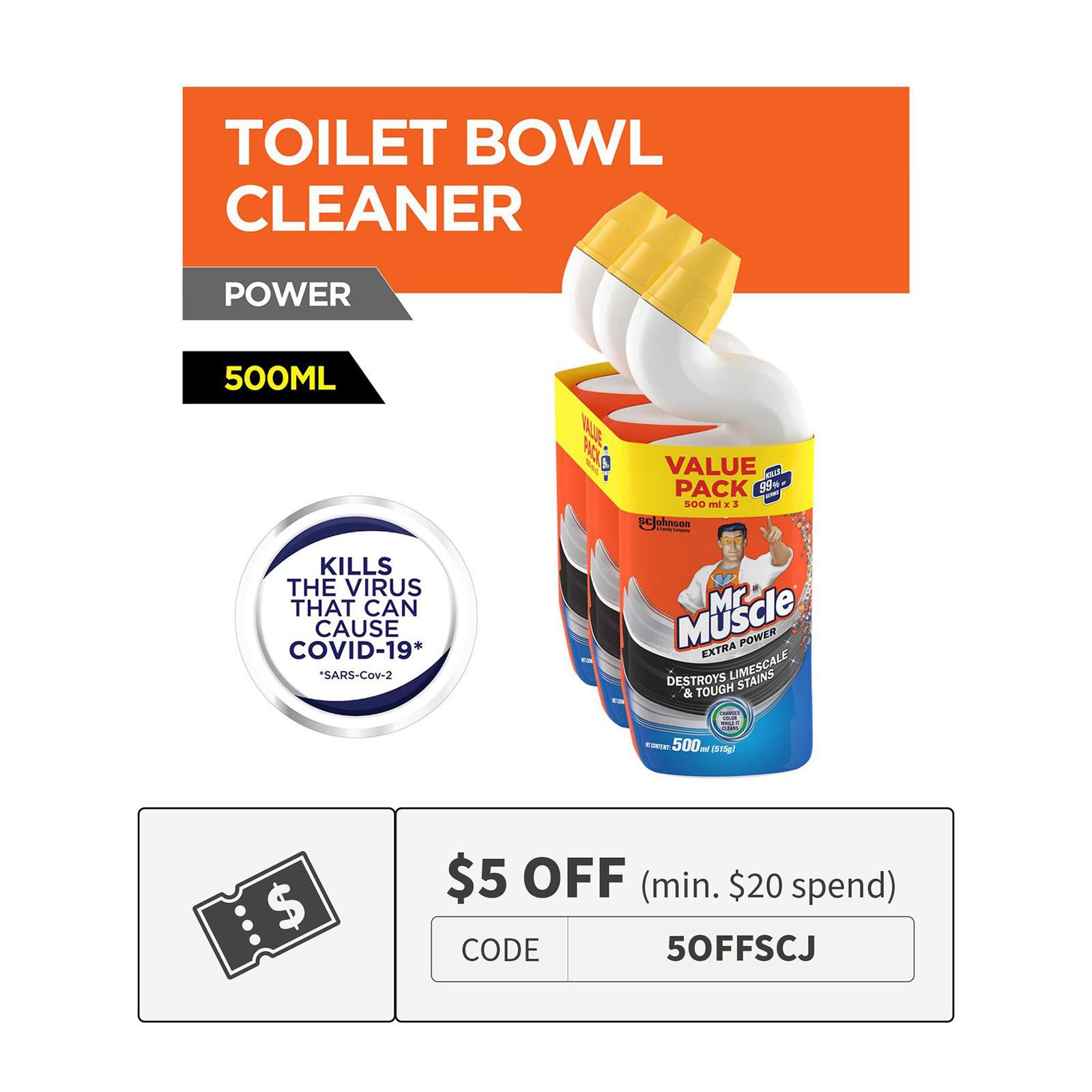 Mr. Muscle Toilet Cleaner Extra Power Triple Pack | Lazada Singapore