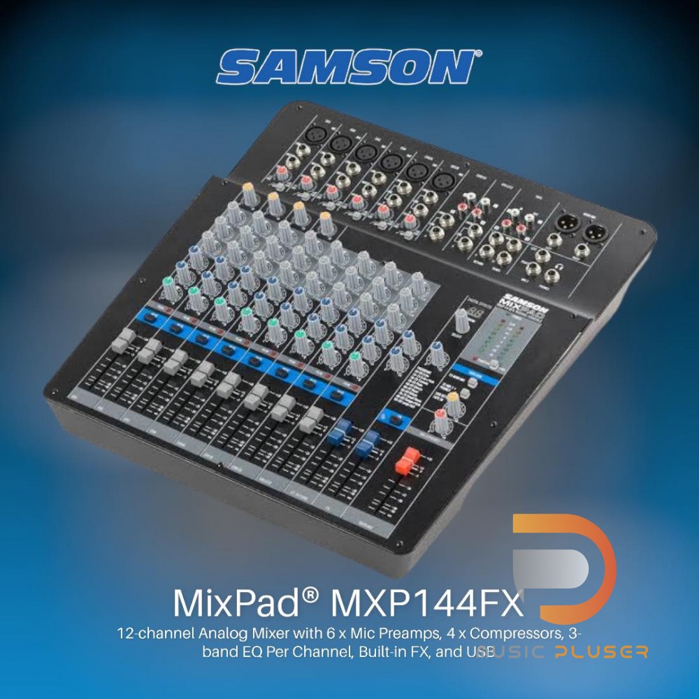 Samson MixPad® MXP144FX มิกเซอร์ขนาด 12Ch พร้อม EffectและUSB ปรับแนว ...