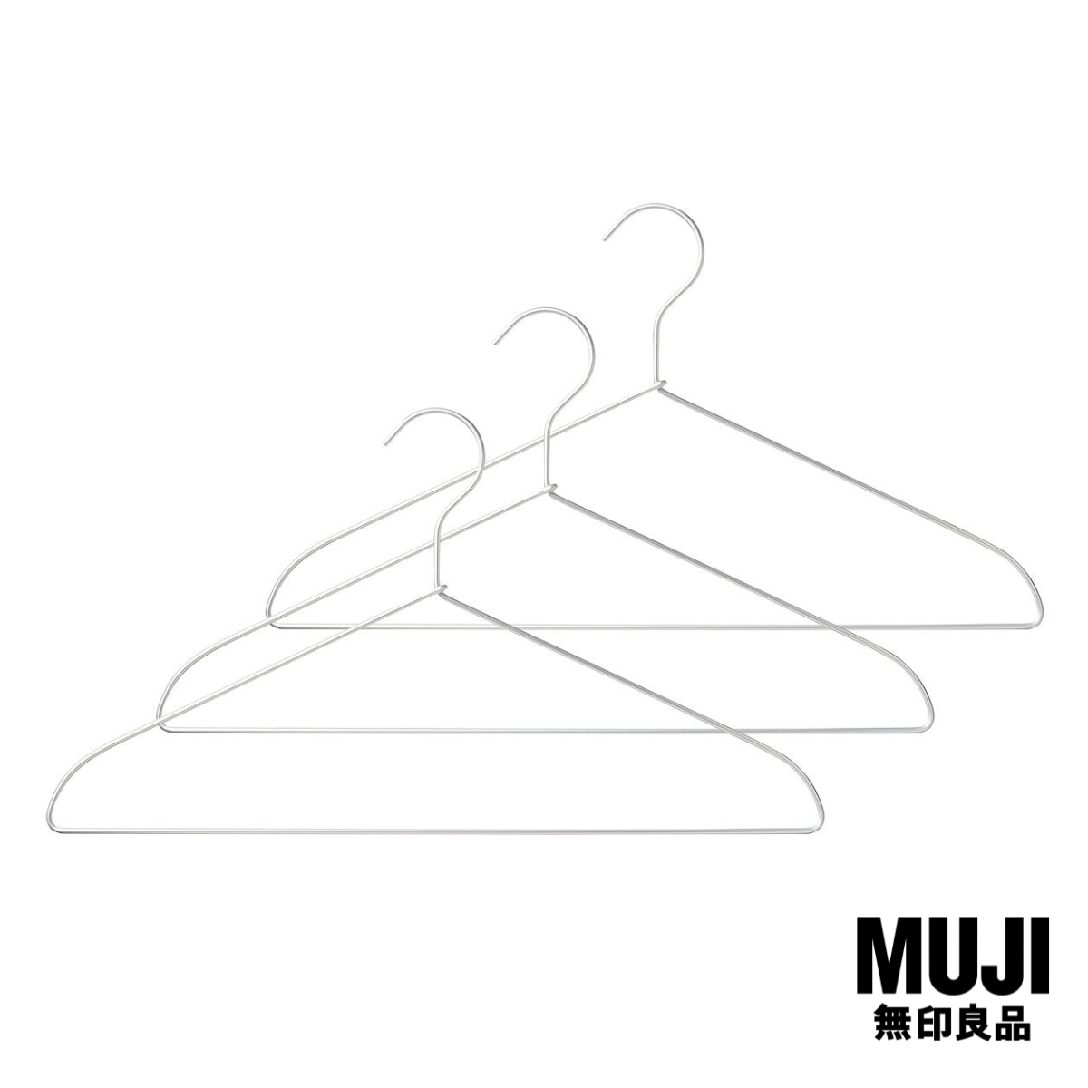 มูจิ เซ็ตไม้แขวนเสื้ออะลูมิเนียม 3 ชิ้น - MUJI Aluminium Laundry Hanger ...