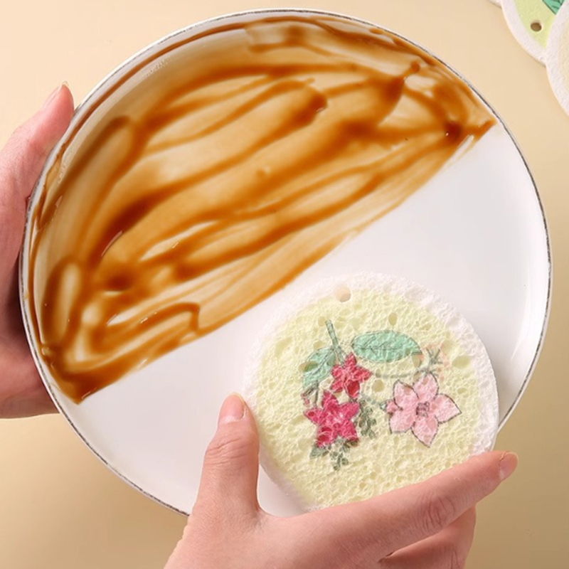 Compressed Wood Pulp Cotton Rag Kitchen Cleaning Dishwashing Spong Mop ...