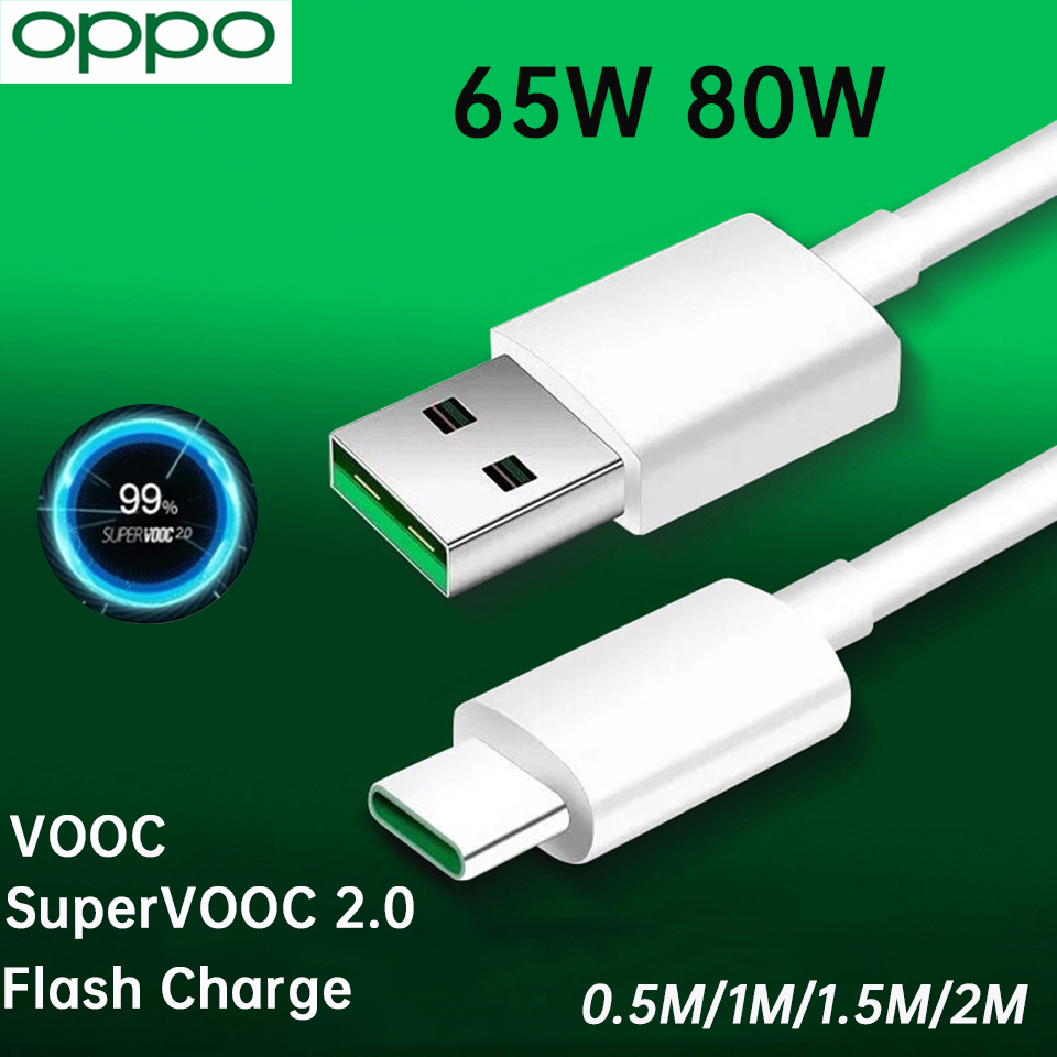 Oppo Type C Cable Original 6.5A 65w Quick Fast Charging Cabel Supervooc Vooc Charge Usb Typec ...