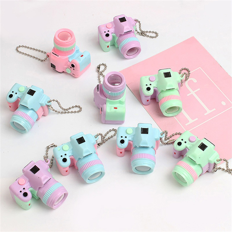 1Pc Cartoon Camera Key Chain Car Backpack Pendant Mini Portable Camera ...