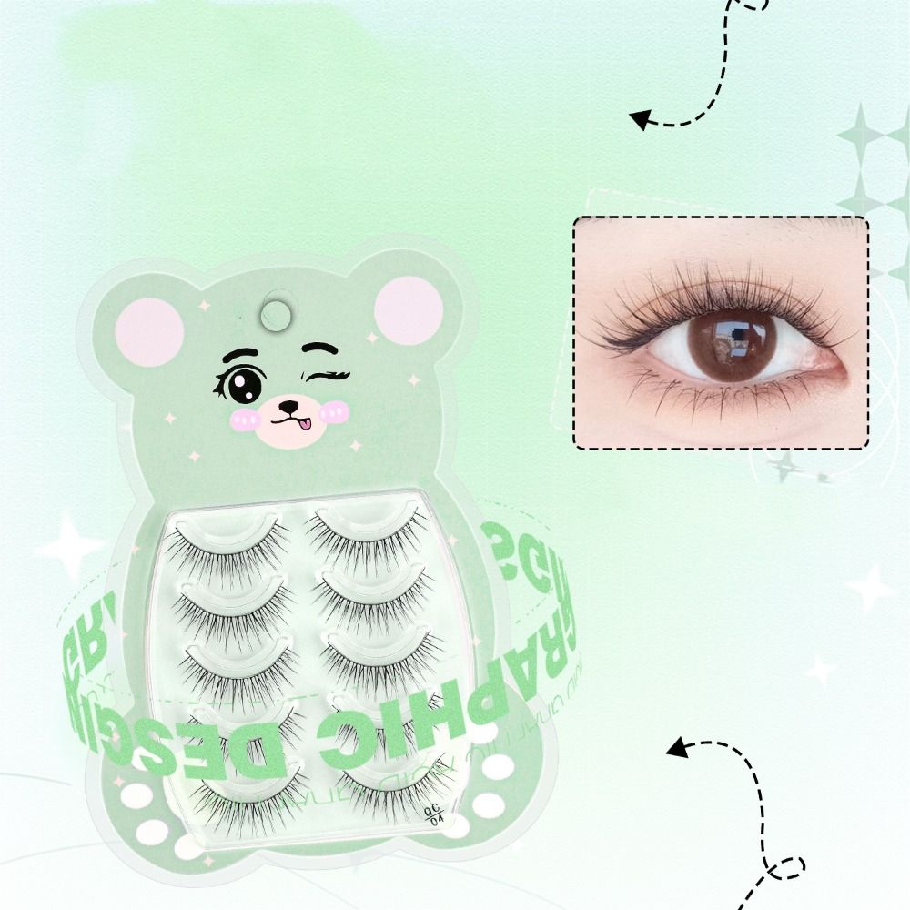 Makeup Tool Natural Look Full Strip Lashes Curled DIY Eye Lashes Long ...