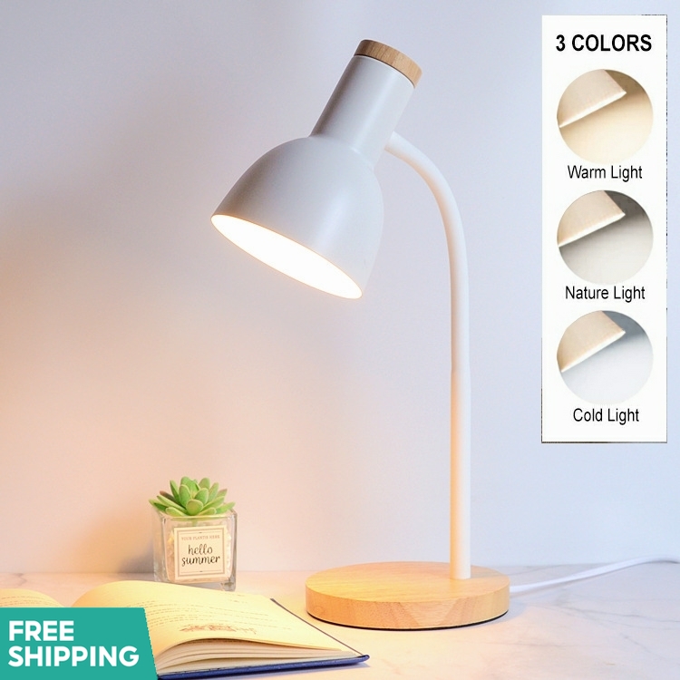 LED Table Lamp Lamp Shade Bedroom Bedside Lamp Learning Desk Lamp Living Room Lampshade Study ...