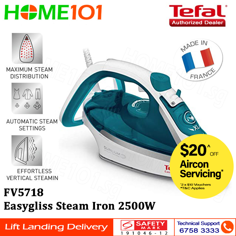 Tefal Easygliss Steam Iron 2500W FV5718 | Lazada Singapore