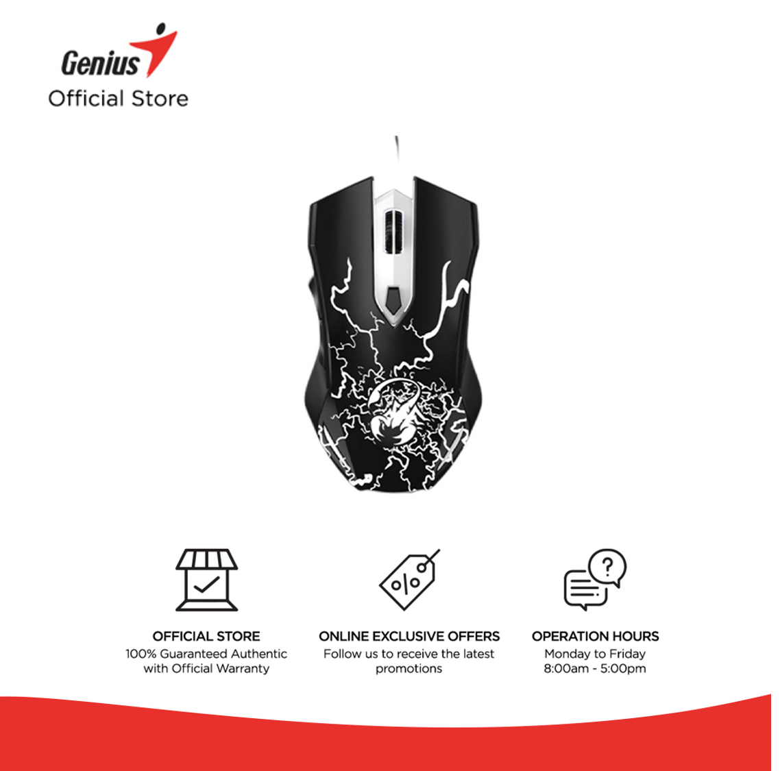 Genius Genius GX-Gaming Scorpion Spear Gaming Mouse with 6 Buttons and ...