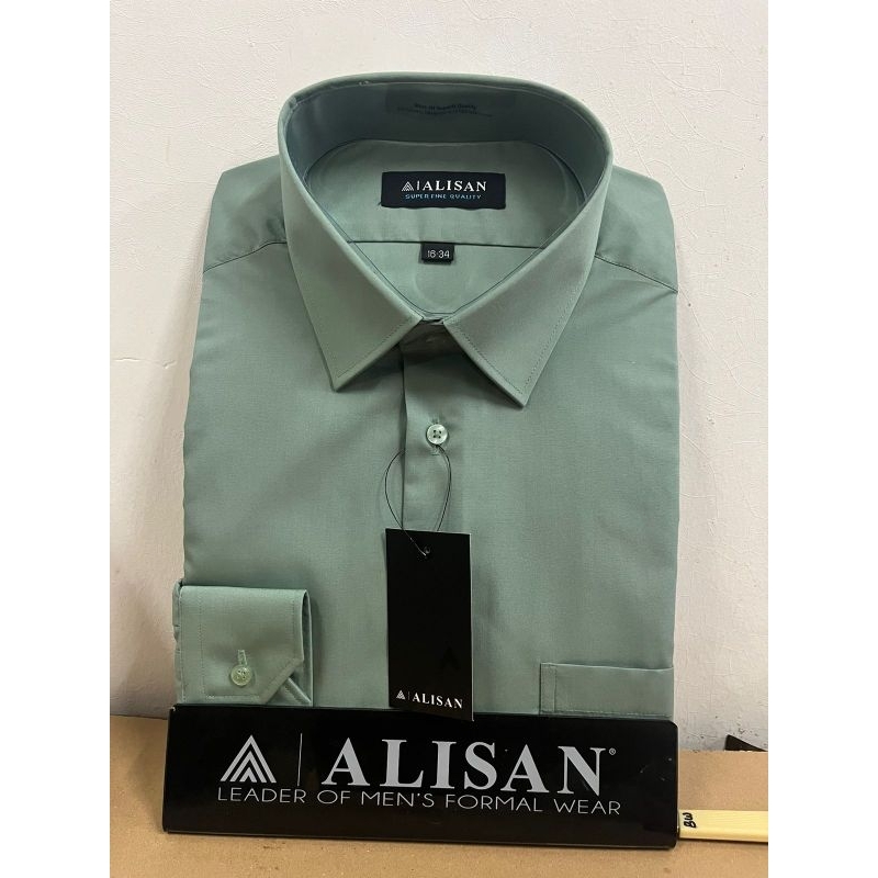 kemeja alisan polos reguler lengan panjang 100%original | Lazada Indonesia