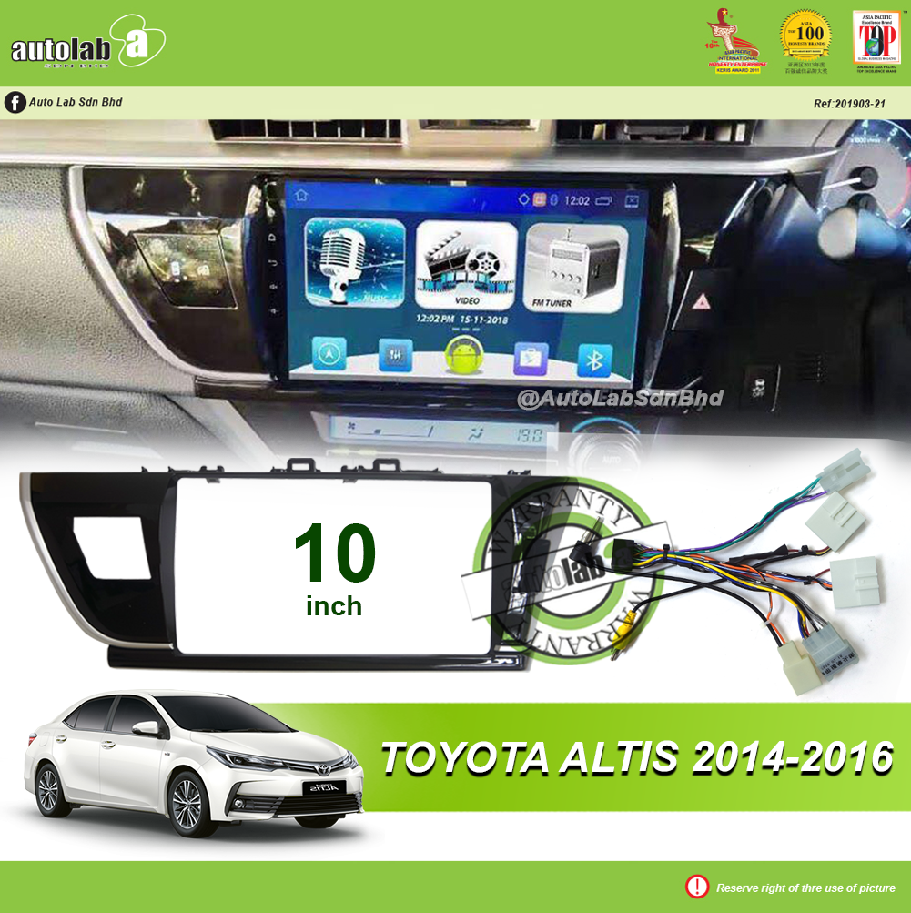 Android Player Casing 10" Toyota Corolla Altis 2014-2016 (with Socket ...