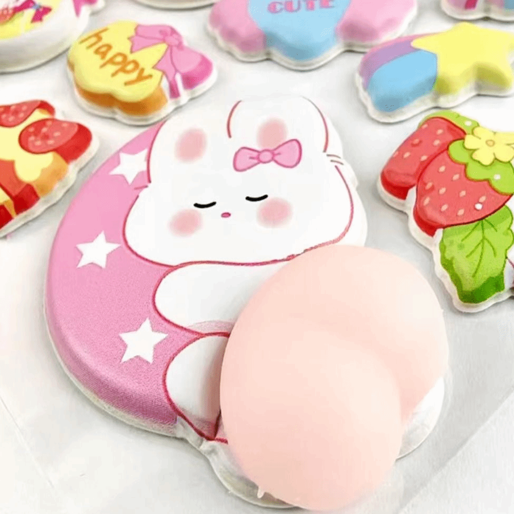 Cute Rabbit 3D Puffy Sticker Capybara DIY Decor Squishy Stress Relief ...