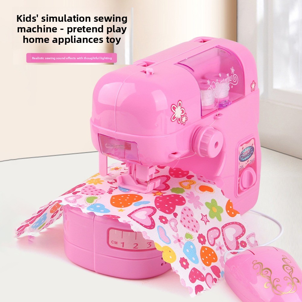 Small Simulated Children Sewing Machine with Light Making Clothes ...