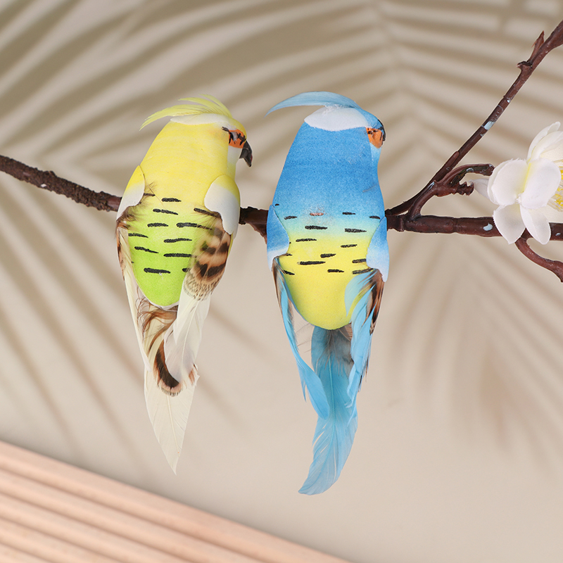 Creative Artificial Parrot Fake Foam Animal Simulation Feather Birds ...