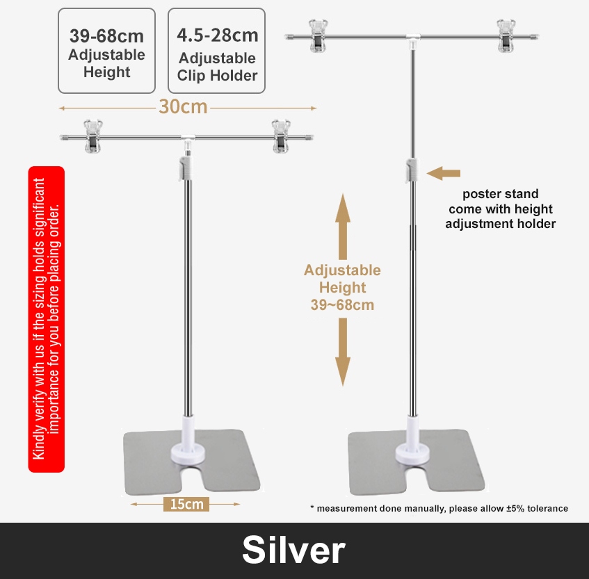 Table Top Poster Stand | T-shape Table Top Promotional Display Stand ...