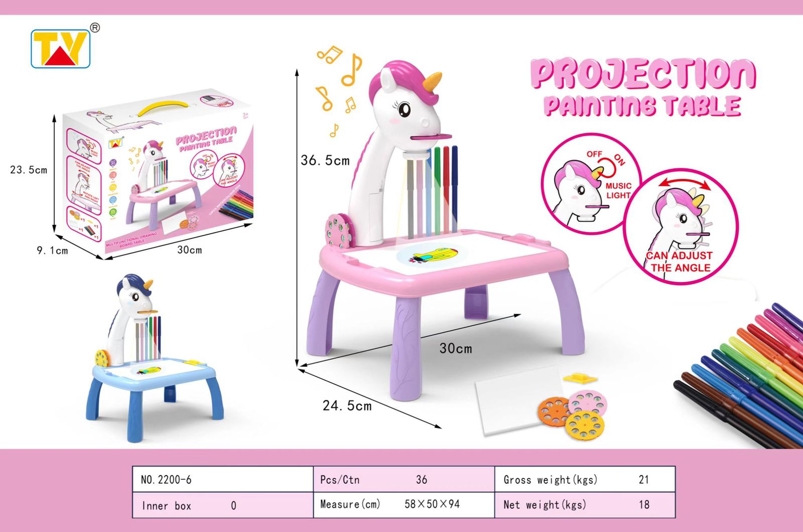 MAINAN MEJA MENGGAMBAR PROYEKTOR DRAWING TABLE PROJECTOR MEJA BELAJAR ...