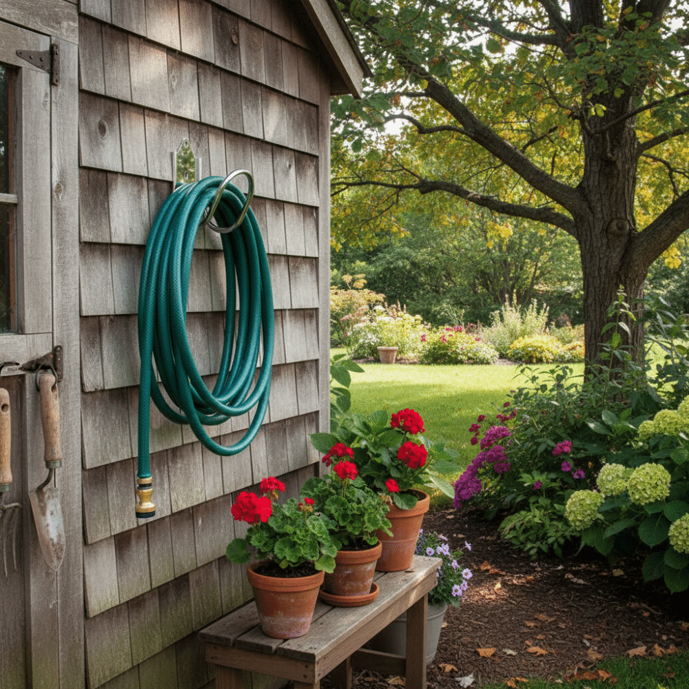 Storage Solution Wall Mount Design Garden Hose Holder Heavy Duty Construction Mounting System ...