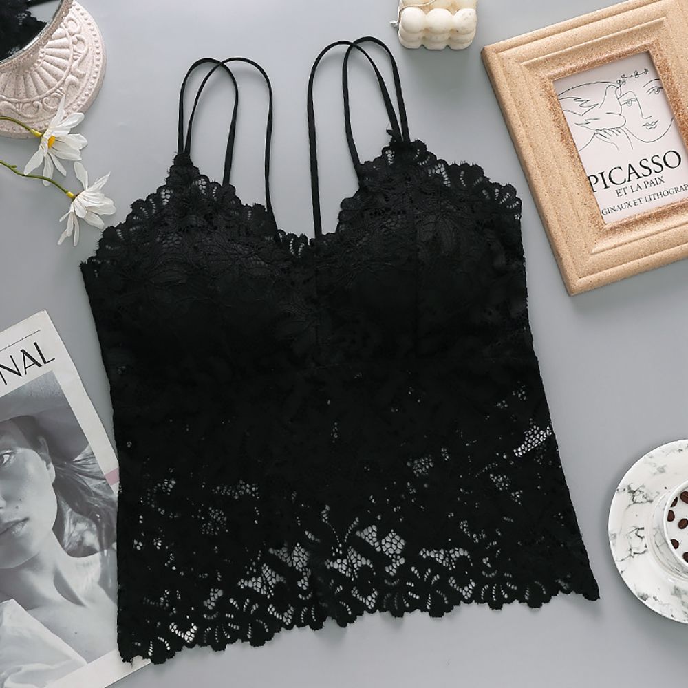 Hollow V-neck Ladies Lace Brassiere Women Bra Butterfly Back Vest ...