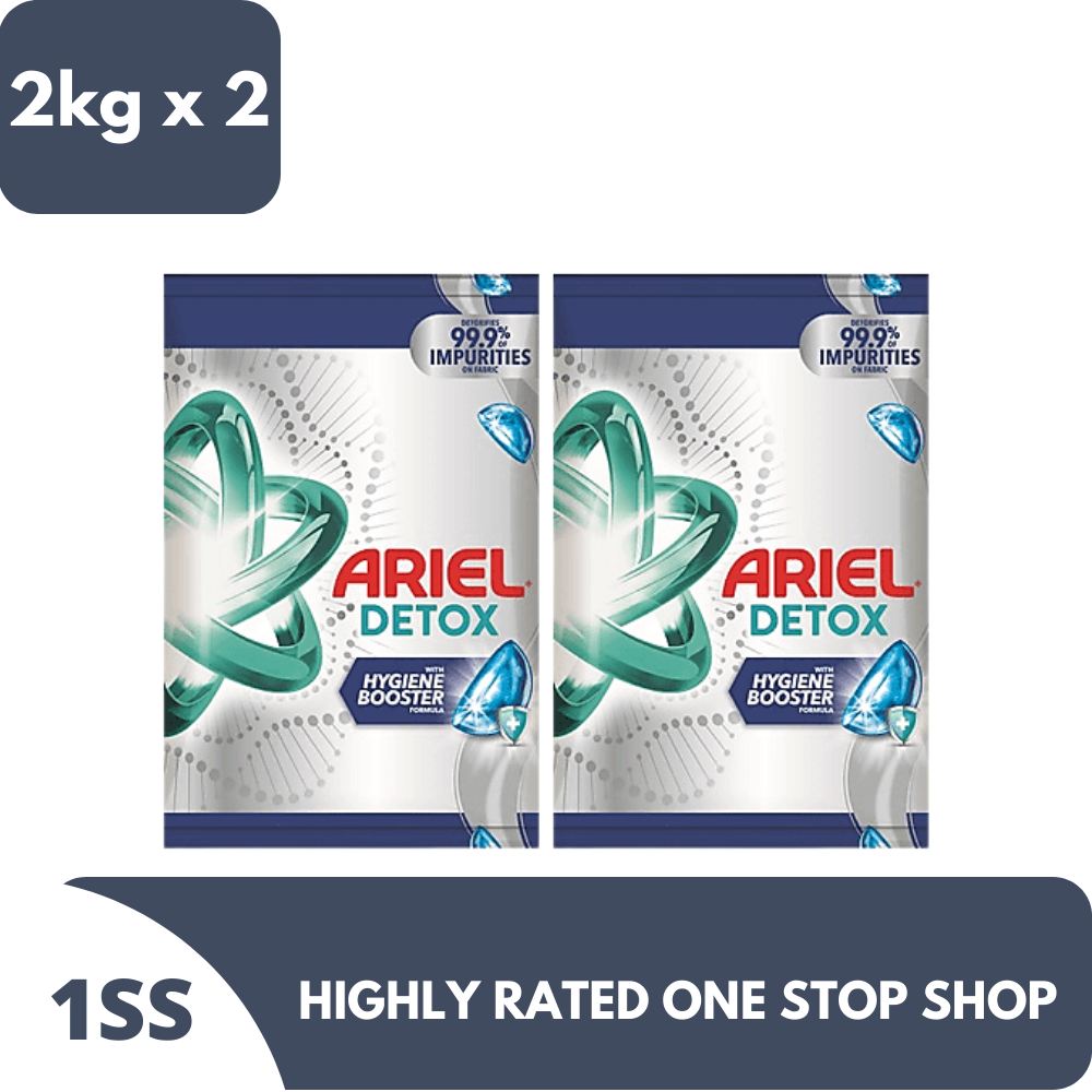 Ariel Detox Hygiene Booster Detergent Powder 2kg x 2 | Lazada PH