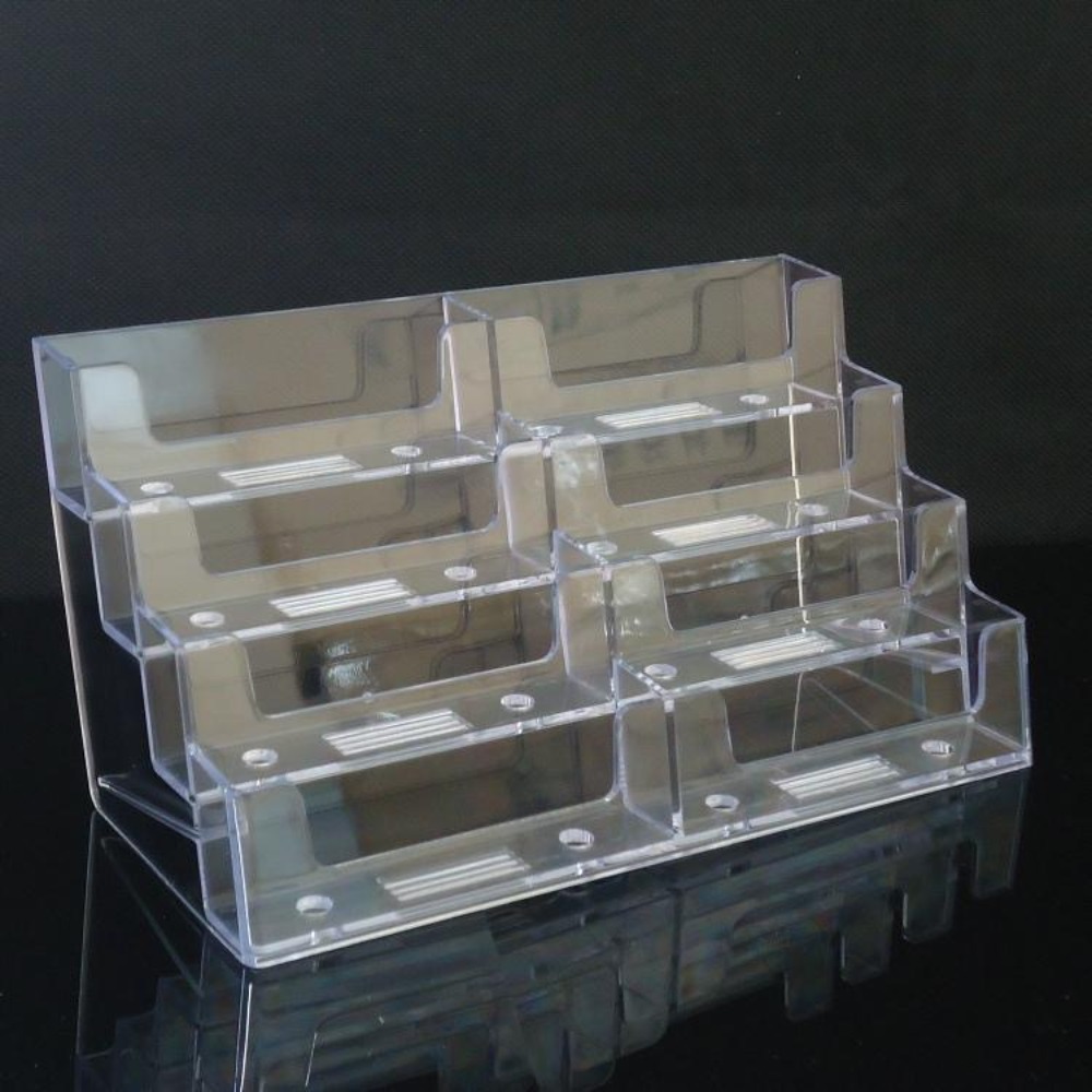 Table Storage Transparent Business Card Box 4 Layers 8 Grids Name Card ...