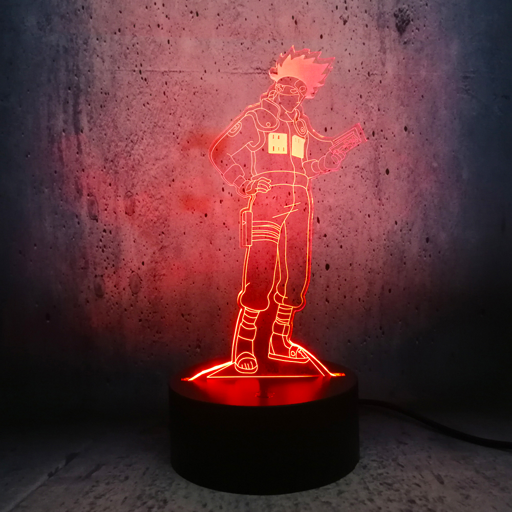 【BridgeCraft】3D LED Lamp Naruto Hatake Kakashi Stand up reading book ...