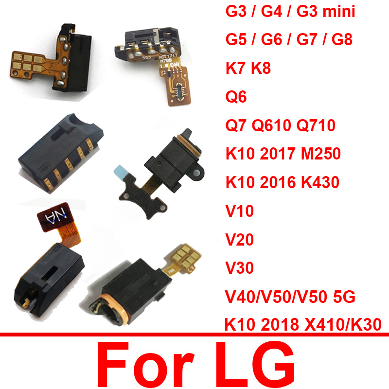 Audio Jack Cable For LG V20 V30 V40 V50 V10 K7 K8 K10 K430 K30 G6 G5 G4 ...