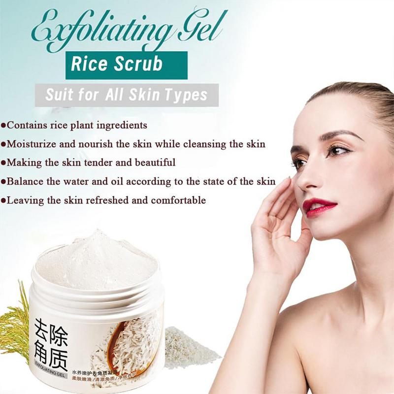 Rice Scrub For Face Skin Lightening Body Scrub Body Exfoliation Gel ...