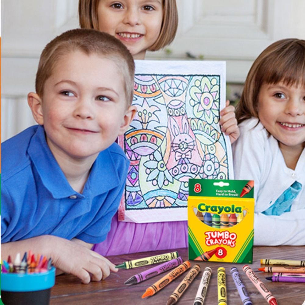 Portable Vibrant Colors Crayola Washable Crayons Easy Clean Painting ...