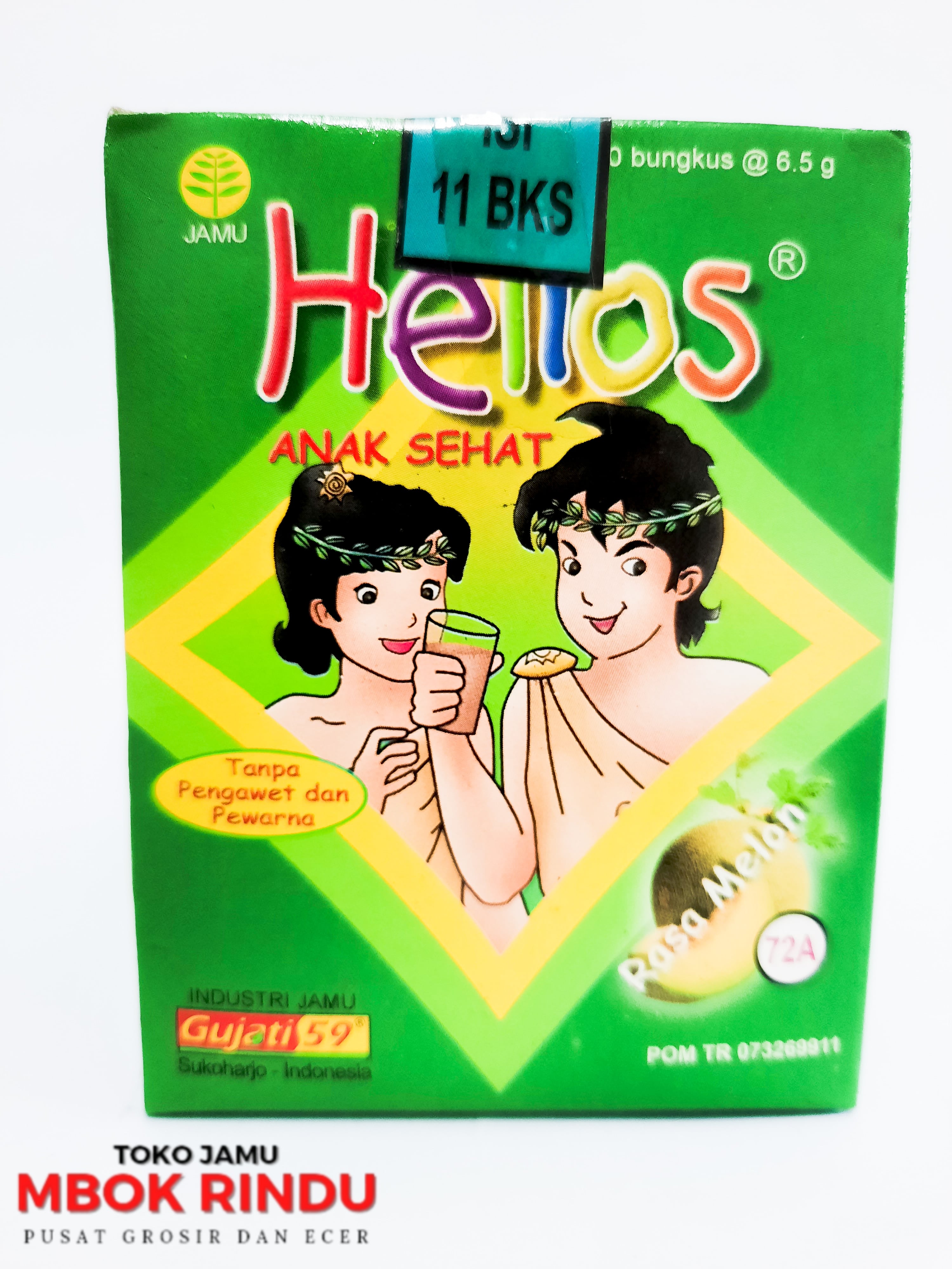 Jamu Anak Herbal Gujati Helios Anak Sehat – Melon {Isi 10 Sachet ...