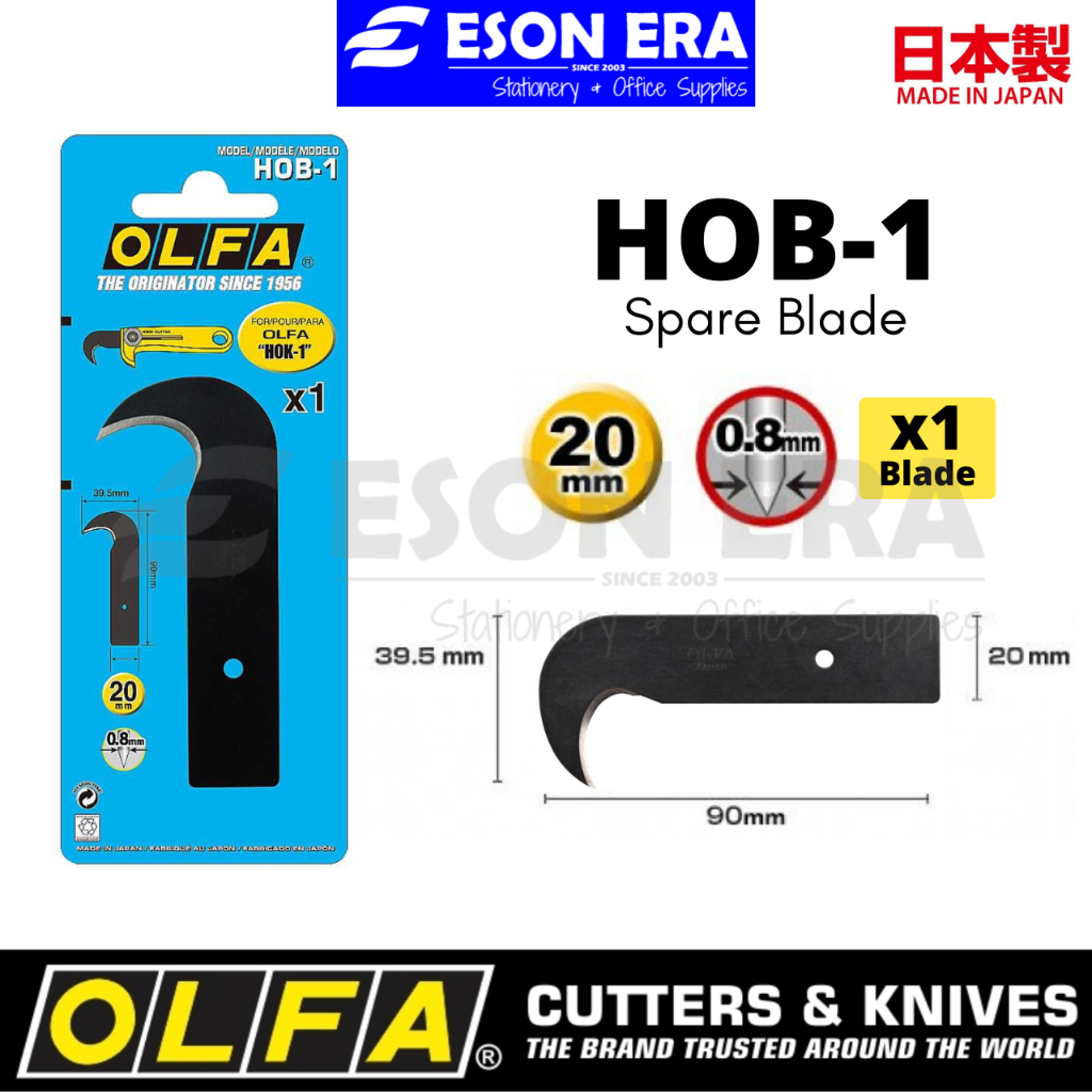 Olfa HOK-1 Heavy Duty Hook Cutter Made in Japan Knife Pisau (Blade HOB-1) | Lazada
