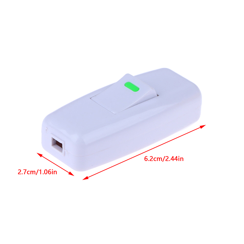 1Pc Light Switch For Home Classic White Inline ON/OFF Table Bedside ...