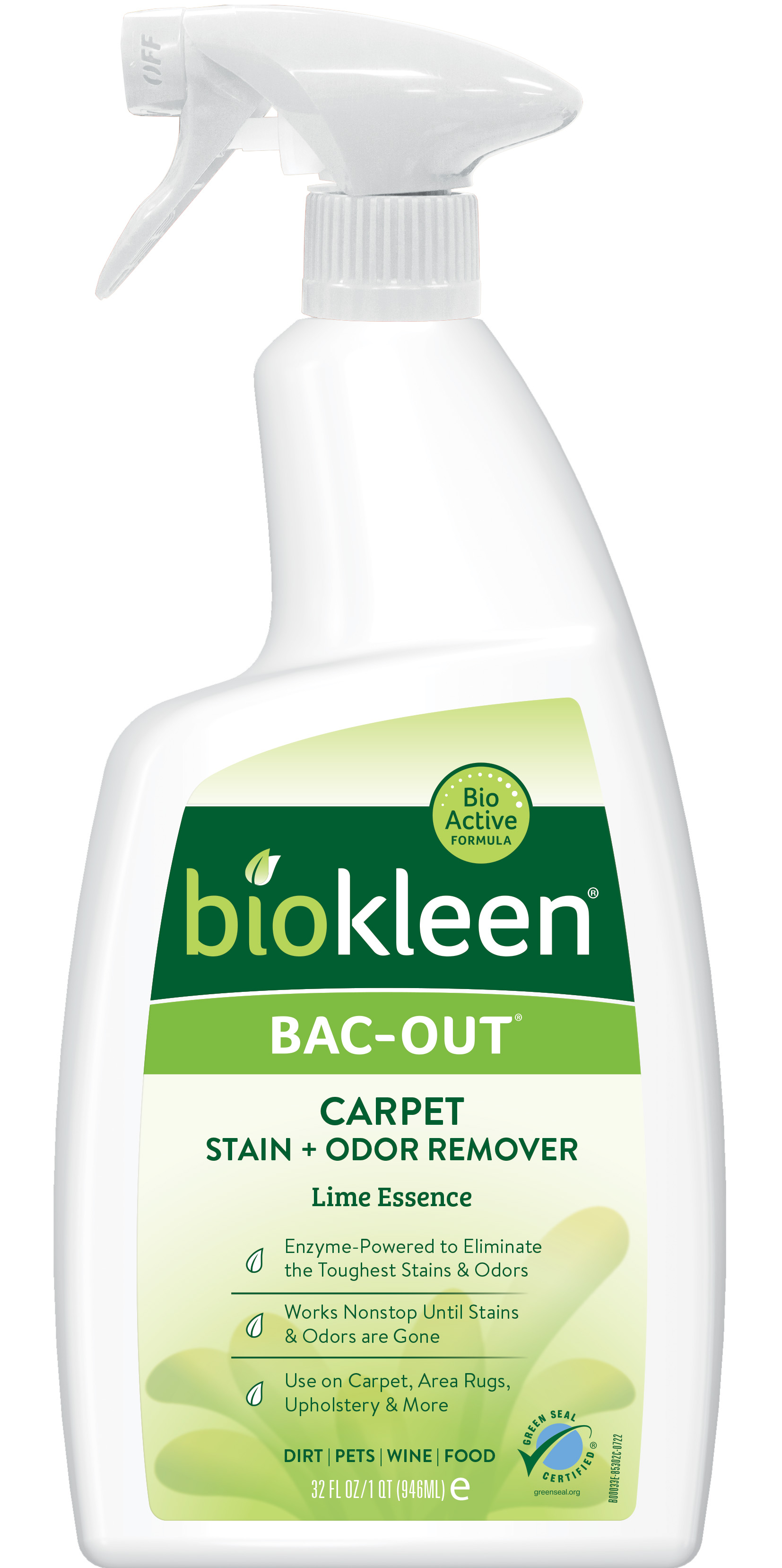 BIOKLEEN BAC-OUT Stain+Odor Remover Lime Essence 946mL | Lazada Singapore