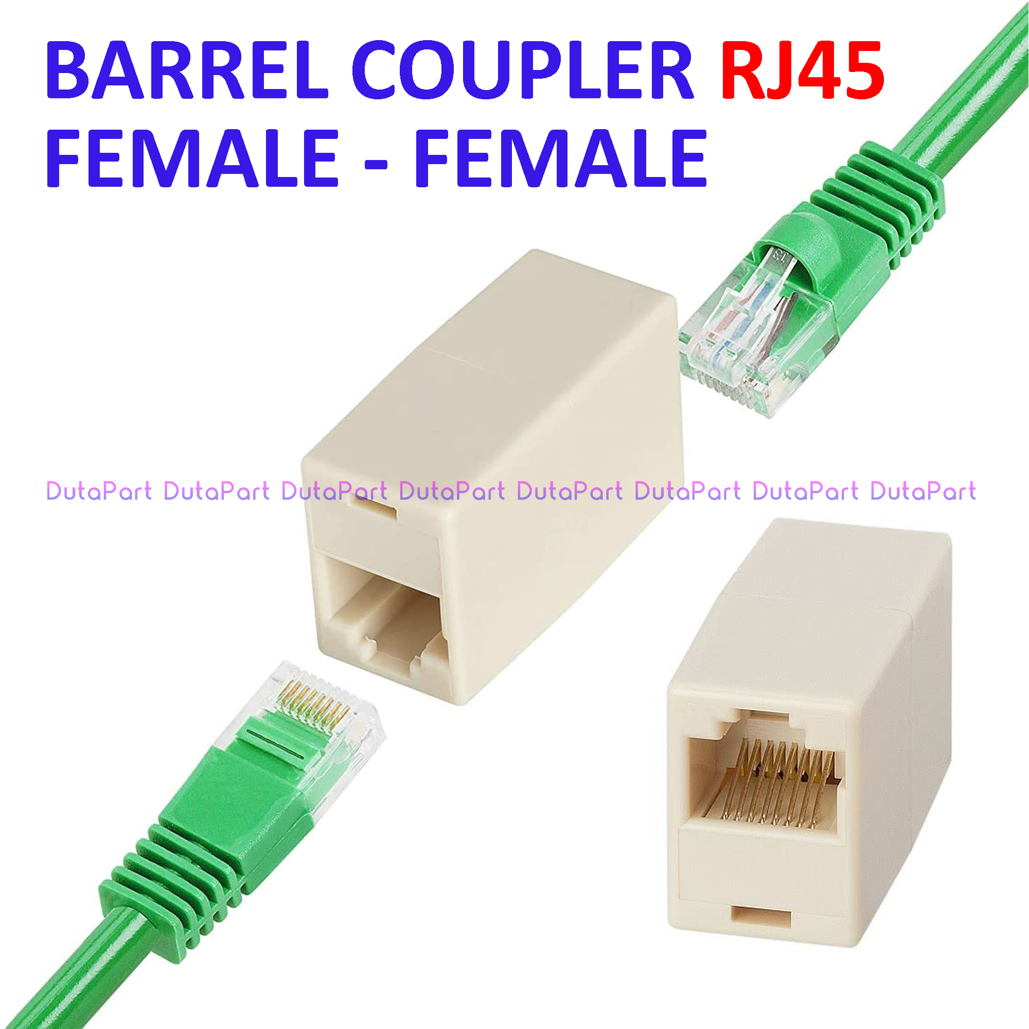 25 PCS Barrel Coupler RJ45 RJ-45 Barel Konektor Sambungan Kabel LAN UTP ...