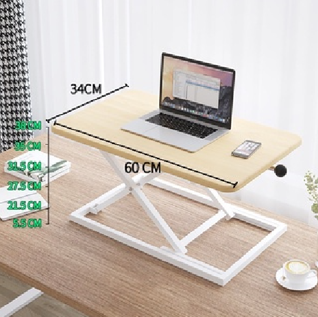 Laptop Lifting Table Adjustable Monitor Stand Desktop Riser Wooden Rack ...