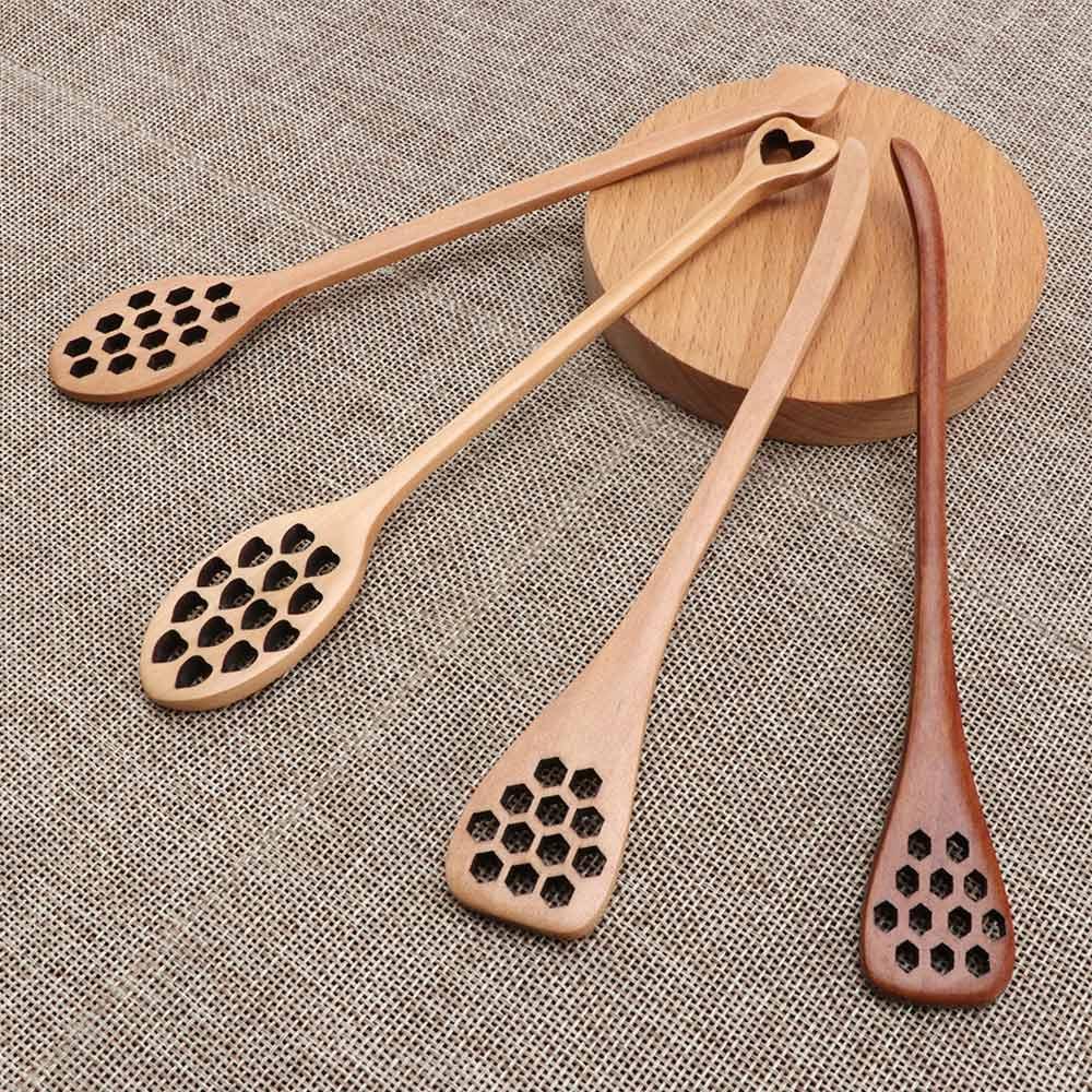 Cooking Baking Long Handle Drizzler Wooden Saver Mixing Stick Stirrer ...
