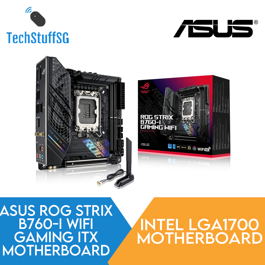 ASUS ROG STRIX B760-I GAMING WIFI LGA1700 Intel B760 Chipset 2 x DDR5 ...