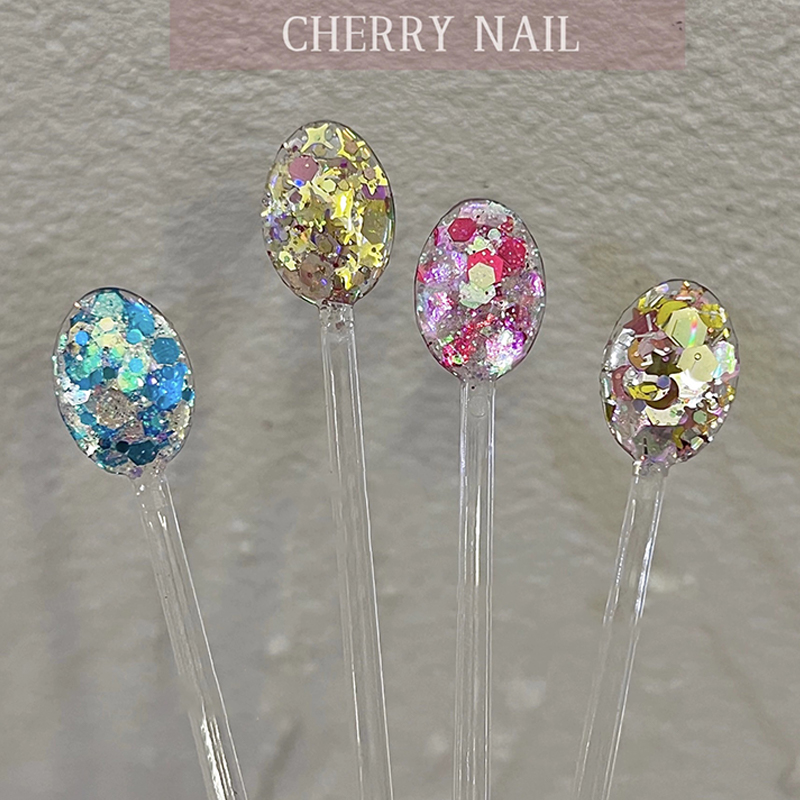 Nail Glitter Sequins 3d Laser Nail Art Flakes Colorful Confetti Sticker ...