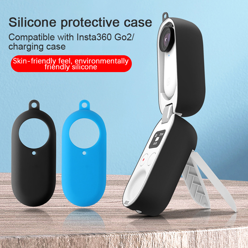 Silicone Protective Case with Lens Cover for Insta360 GO 2 Stabilized ...