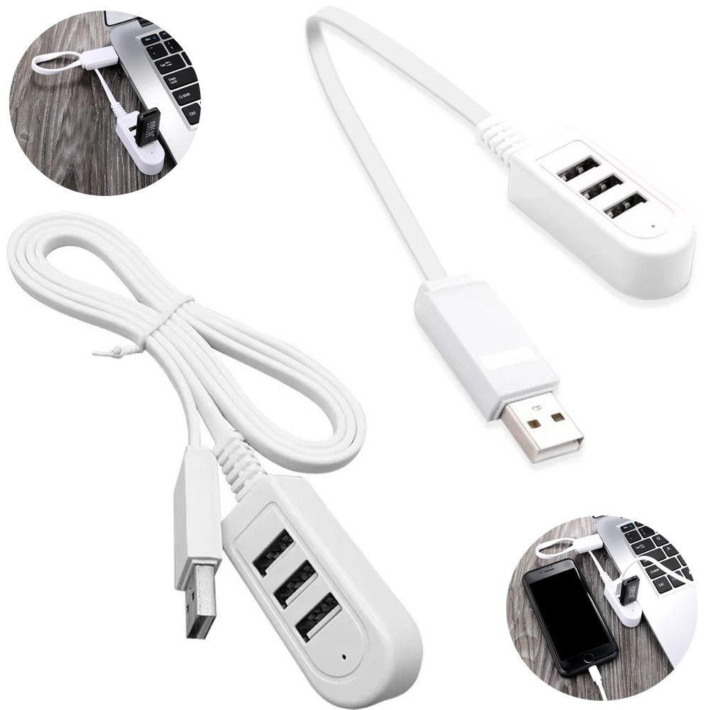 Portable Multi-function USB Hub Upgrade 2.0 3 In 1 USB Adapter 30/120cm ...