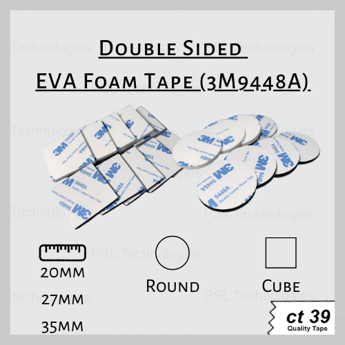 3M EVA STRONG DOUBLE SIDED MOUNTING TAPE STICKER FOAM 20MM/27MM/35MM | Lazada