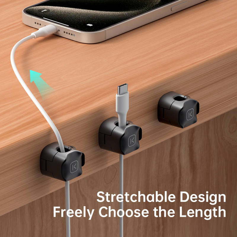 KUULAA 3/6 Pcs Cable Clip Cable Holder Adhesive Wire Keeper Cord Cable ...