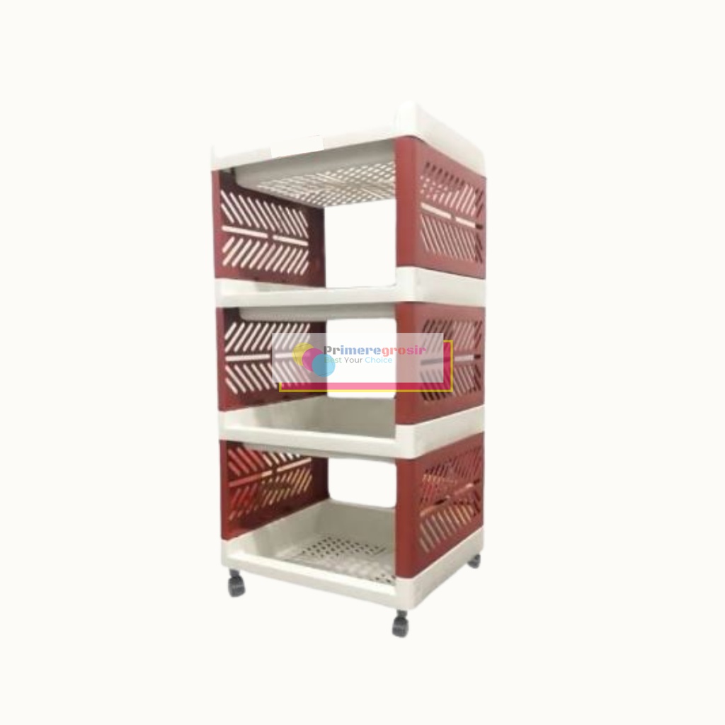 Rak Plastik Susun 4 Serbaguna Aesthetic Portable | Lazada Indonesia
