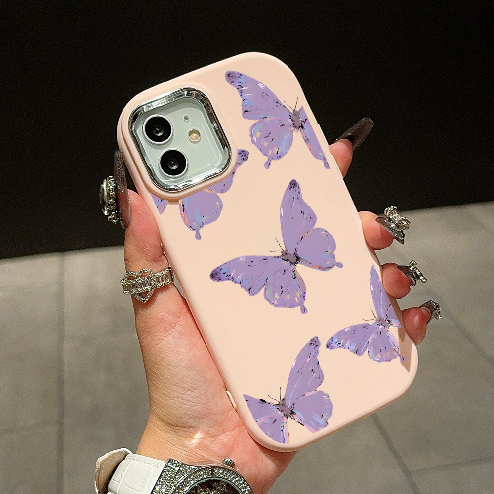 AMORVOR Case for Samsung A13 4G Cute Purple Butterfly Back Cover ...