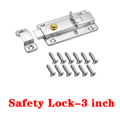 Stainless Steel Spring Bolt Heavy Duty Safety Lock Buckle Bolt ...