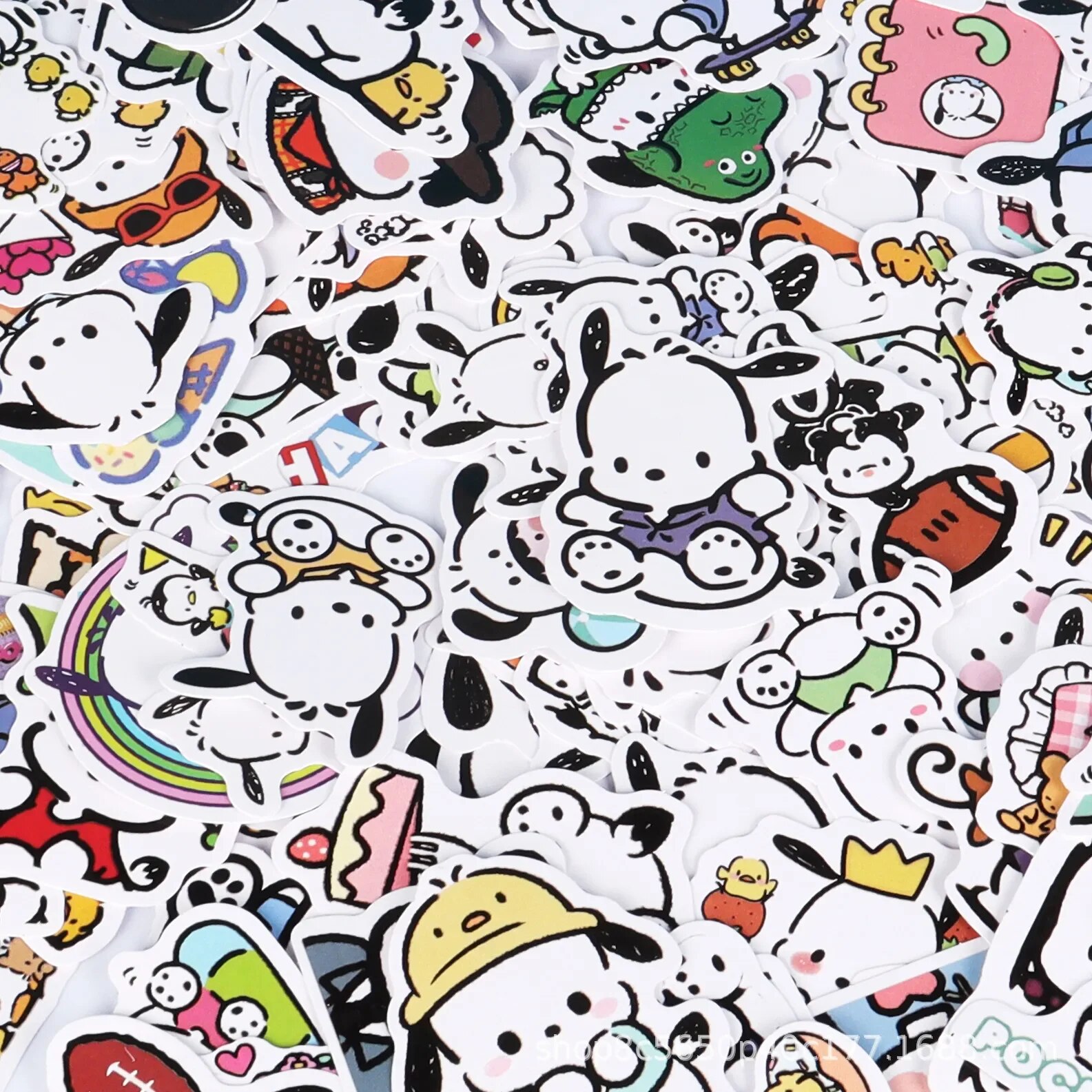 60Pcs/Box Anime Stickers Kawaii Sanrio Hello Kitty Kuromi Cinnamoroll ...