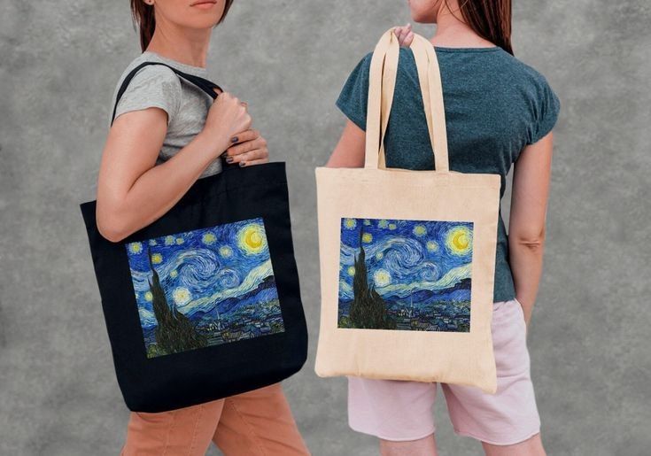 Starry night hand painted tote bag for girls Shopping bag for women's ...